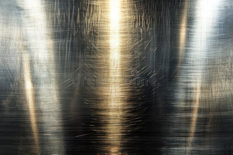Metallic Surface with Brushed Steel Texture and Reflective Highlights ...