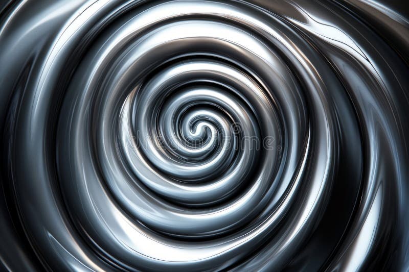 Metallic Swirl Creating a Vortex Effect, with Light Reflections and ...