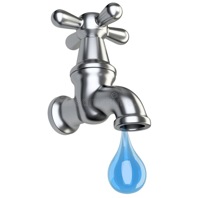 Water tap from top view stock illustration. Illustration of chrome ...