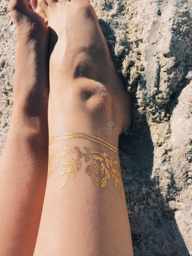 Metallic Tattoo stock photo. Image of metallic, temporary - 49516244