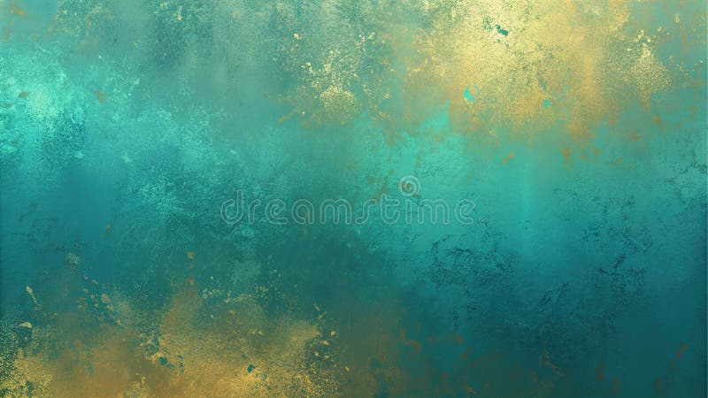 Metallic Teal Blending into Golden Yellow with Subtle Gradient Stock ...