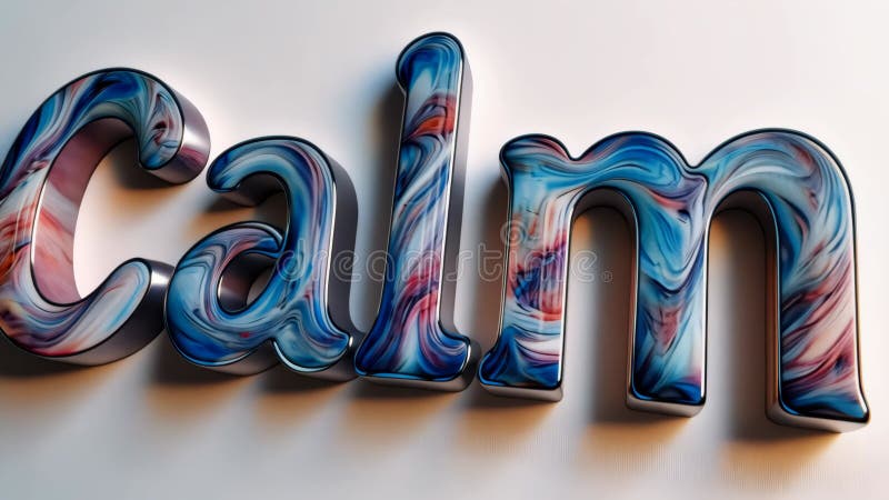 Metallic Text Calm Changing Appearing on White Background Stock Footage ...