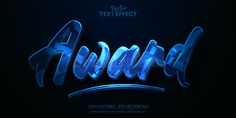 Award Text, 3d Gold Metallic Style Editable Text Effect Stock Vector ...