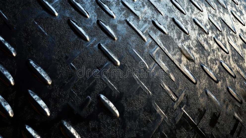 Metallic Texture Shimmers with Diagonal Pattern on Plate Steel Metal ...