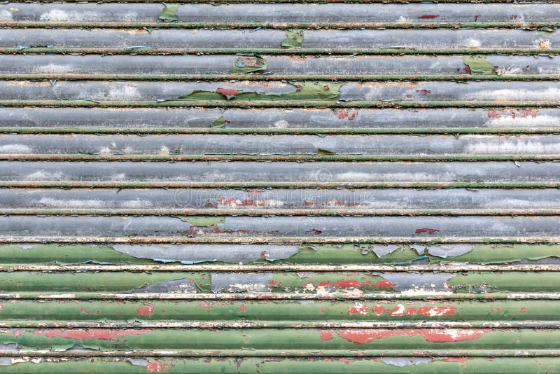Metallic Texture of Slats. Damaged and Old Metal Shutter Stock Photo ...