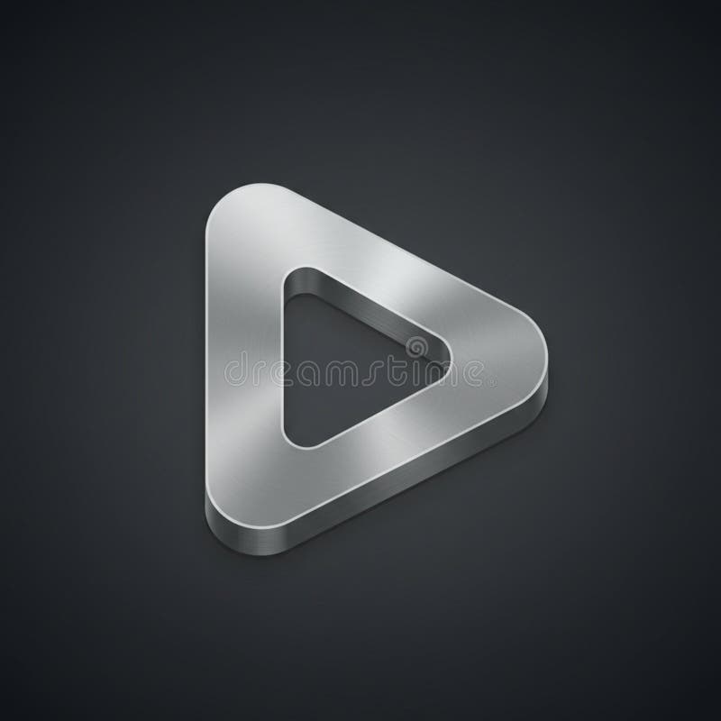 A Metallic, Three-dimensional Triangular Shape with Rounded Edges ...