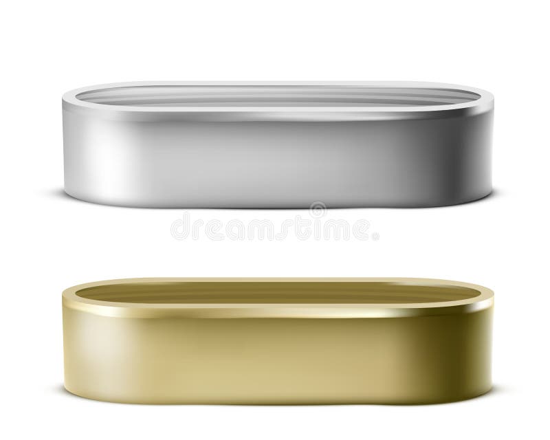 Metallic Tin Cans. Vector Illustration Stock Illustration ...