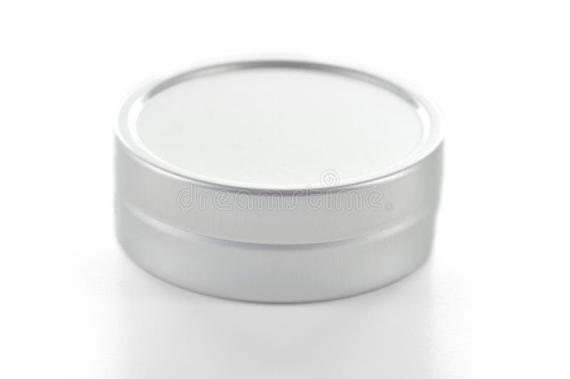 Metallic Tin on White Background. Stock Photo - Image of packing ...