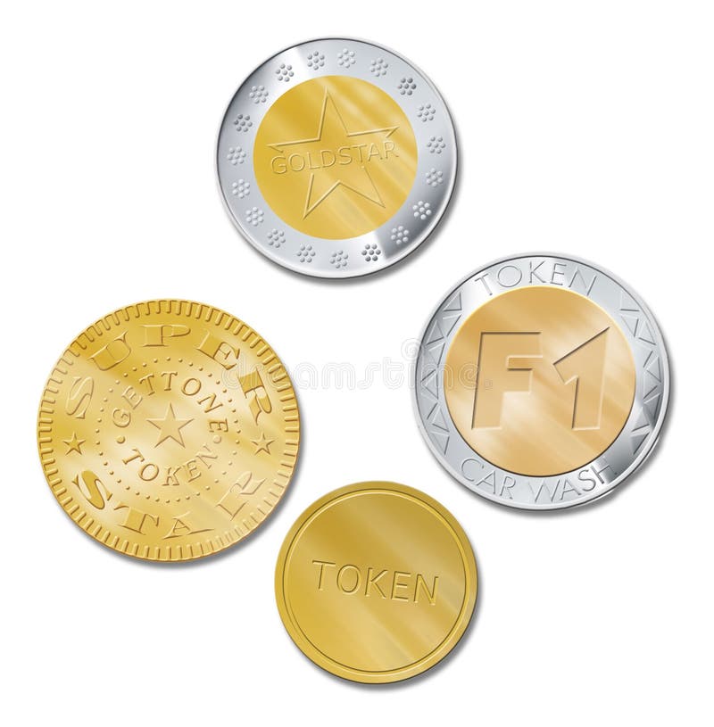 Metallic Token for Car Wash Stock Image - Image of silver, golden: 37638729