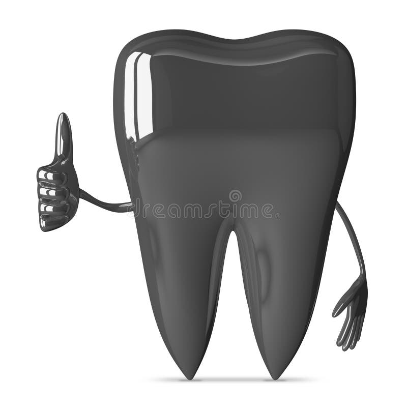 Metallic Tooth Giving Thumb Up Stock Illustration - Illustration of ...
