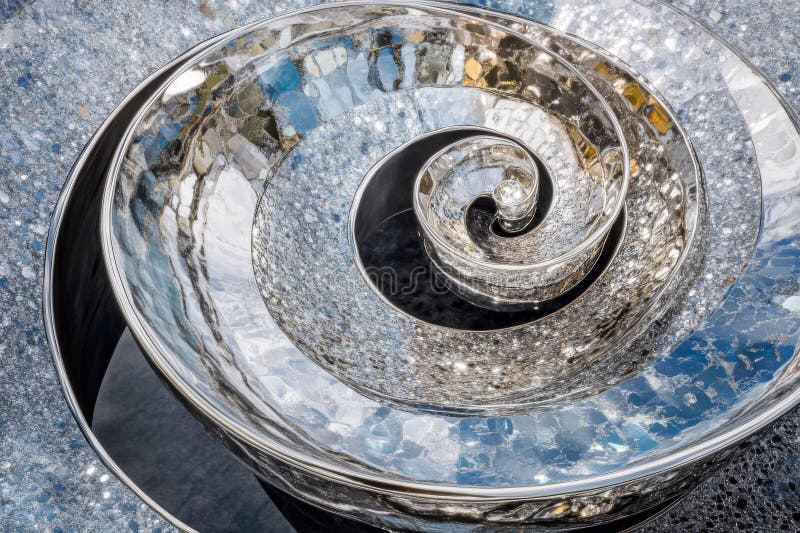 A Metallic Tunnel with an Abstract Silver Sheen Features Radiant ...