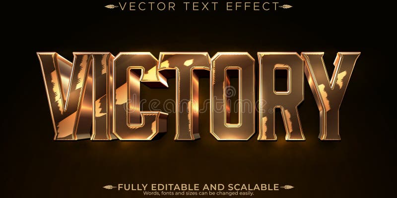 Metallic Victory Text Effect, Editable Elegant and Shiny Text Style ...