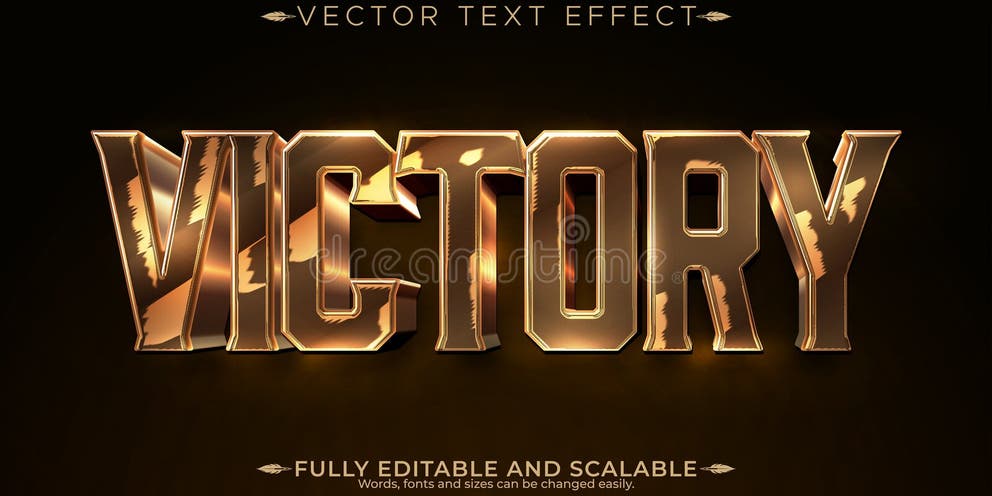 Metallic Victory Text Effect, Editable Elegant and Shiny Text Style ...