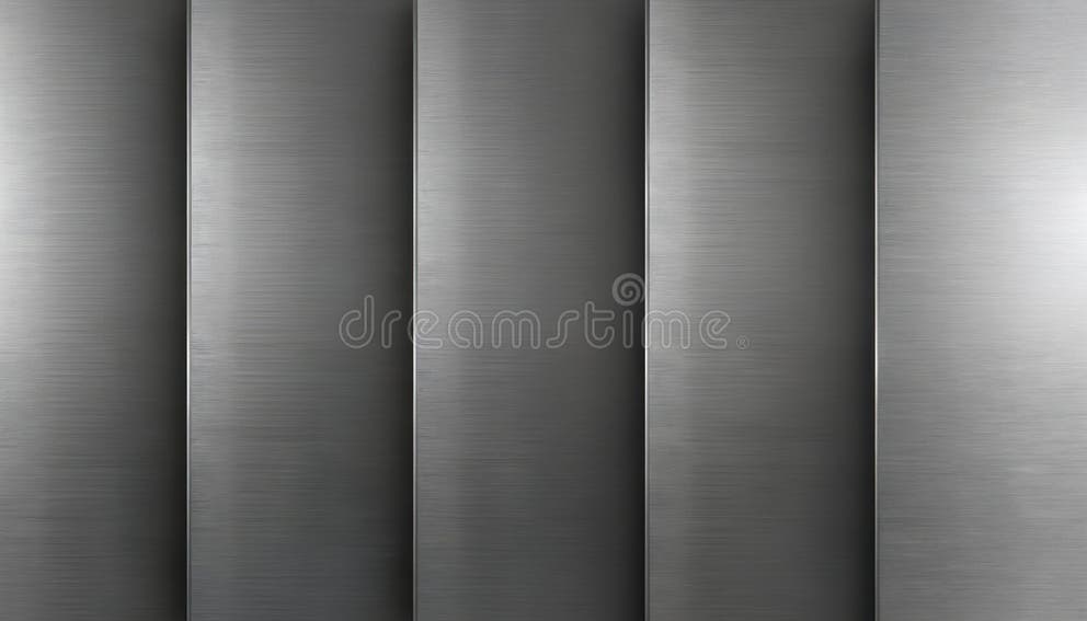 Metallic Wall with Vertical Panels, Metallic Sheen, Light Reflection ...