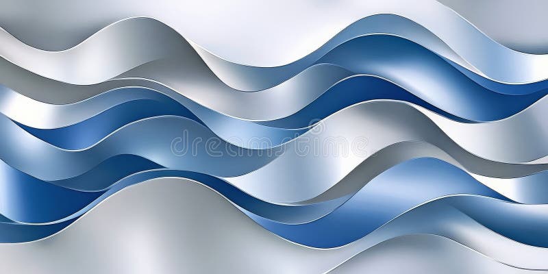 Metallic Watercolor Background Shimmering Silver Blue Gradients Stock ...