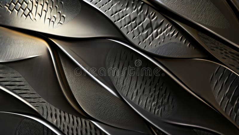 Metallic Waves with Intricate Patterns and Textures, Generative Ai ...