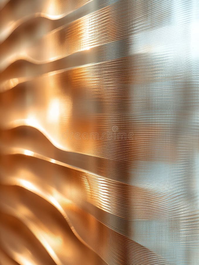 Metallic Wavy Lines with Reflective Surface in Abstract Pattern Stock ...