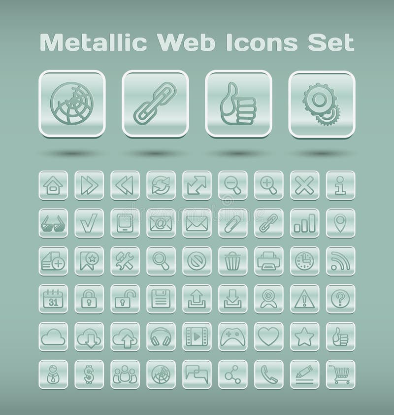 Icon set #1 music stock vector. Illustration of films - 10014263