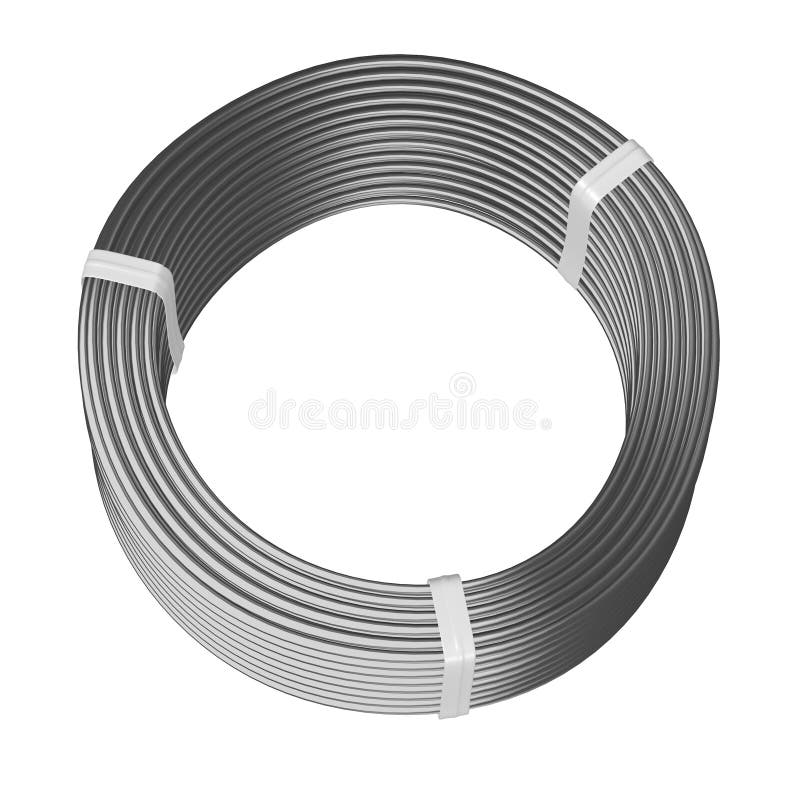 Metallic wire stock illustration. Illustration of round - 24851293