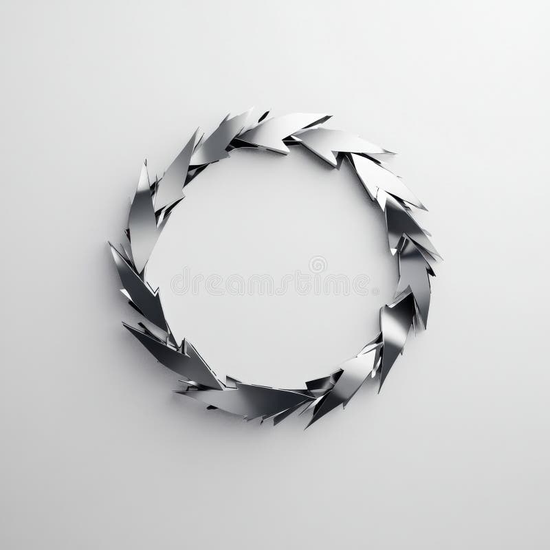 Metallic Wreath Design with Sharp Angles and Contemporary Aesthetic on ...