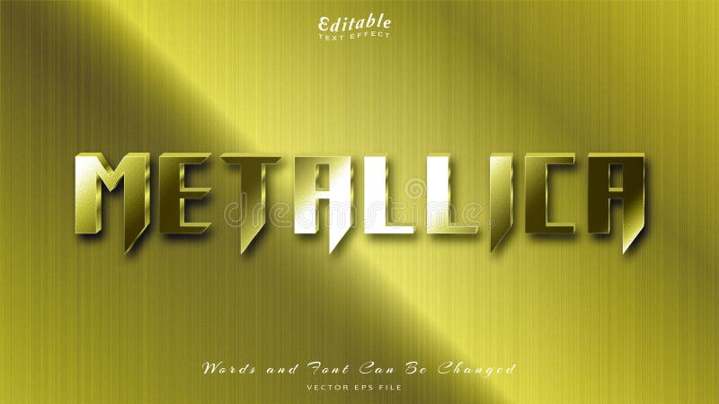 Metallica text effect stock vector. Illustration of expensive - 244756851