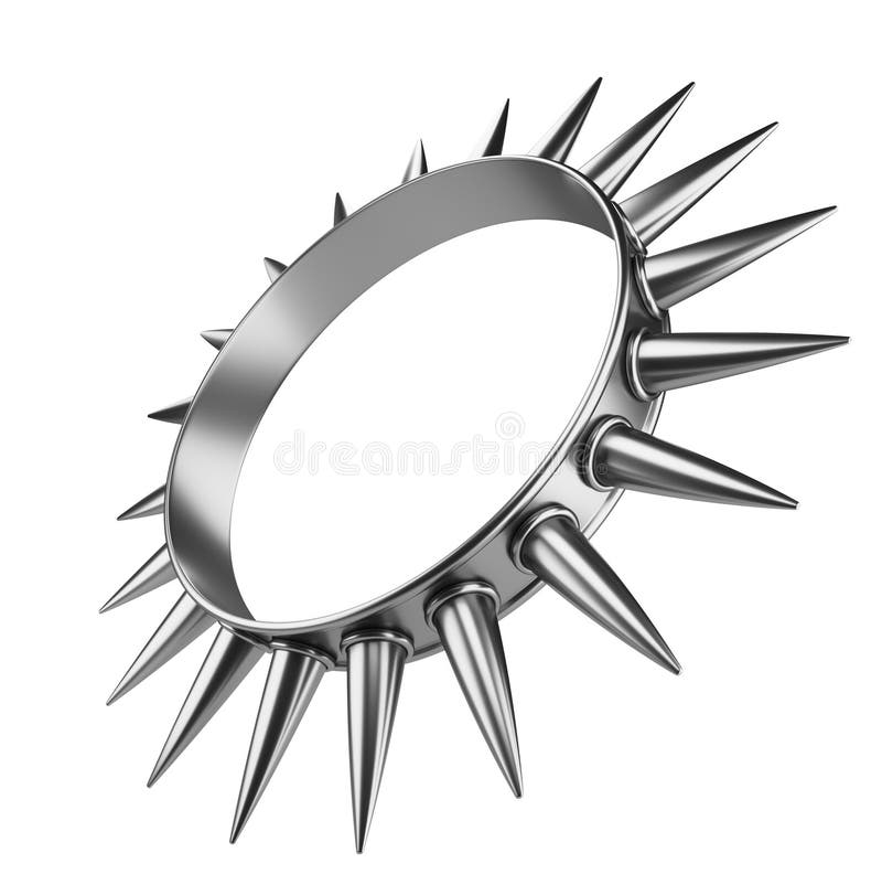 Metallick Ring with Thorns. Very Sharp Spikes Stock Illustration ...