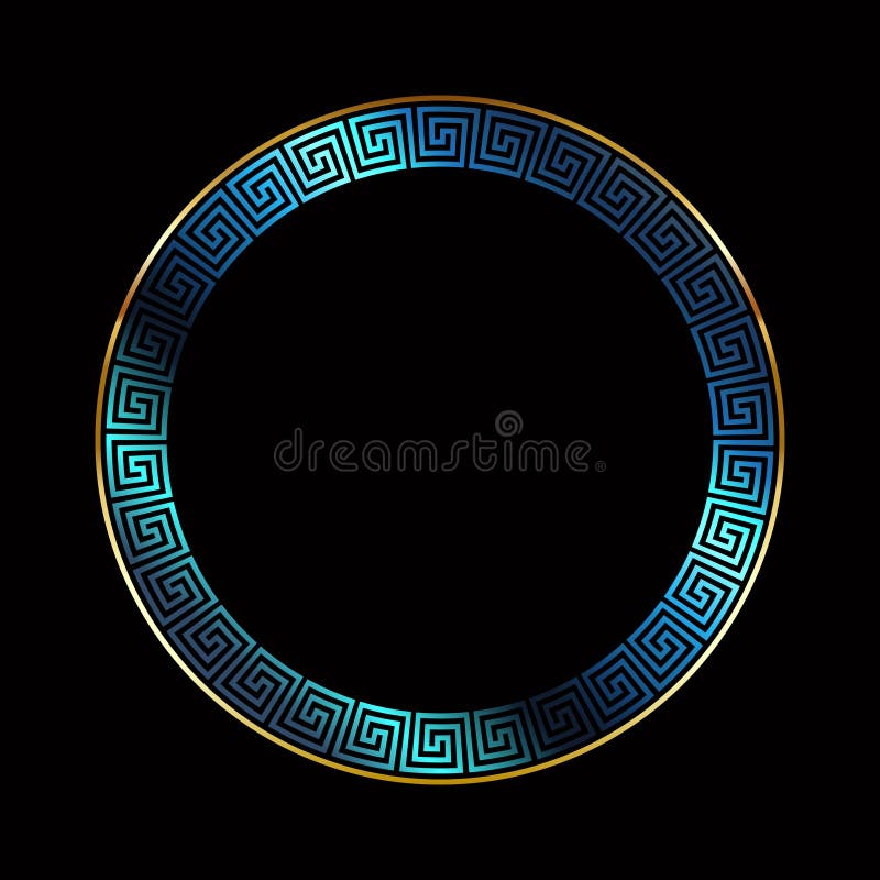 Metalline Meander Pattern - Fascination Meandering Frame Stock Vector ...