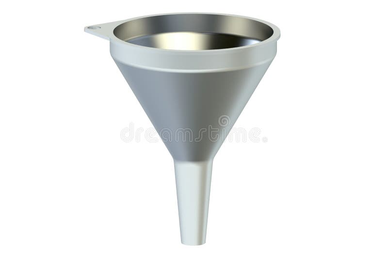 Metallischer Trichter stock abbildung. Illustration von getrennt - 57287111