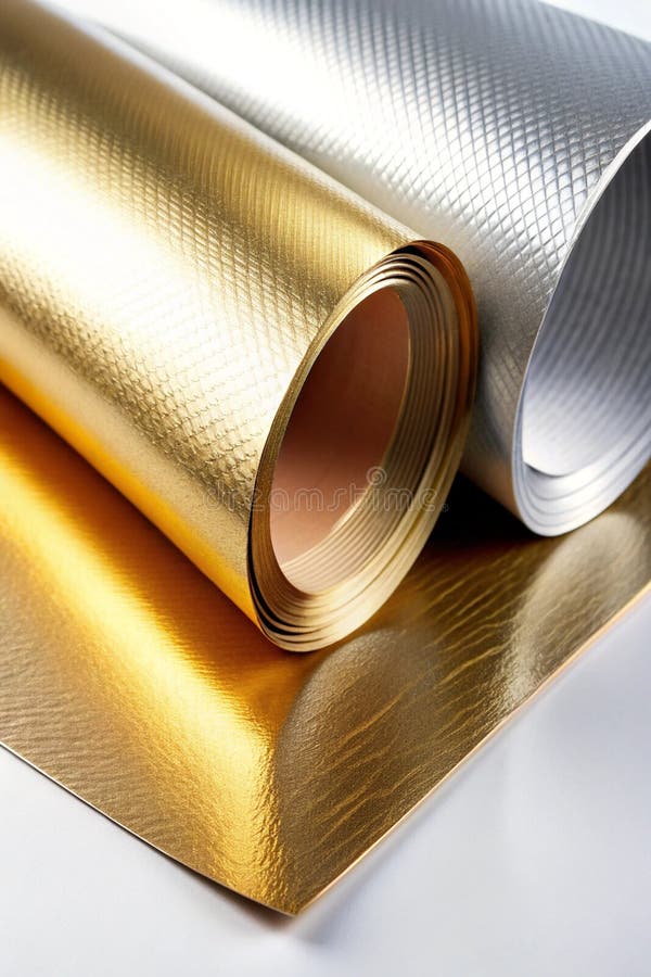 Metallized Paper with Textured Surface for Design Stock Illustration ...