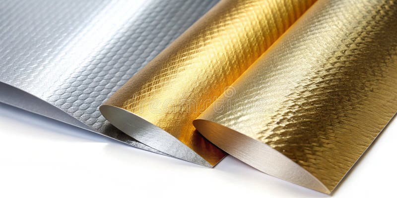 Metallized Paper with Textured Surface for Design Stock Illustration ...