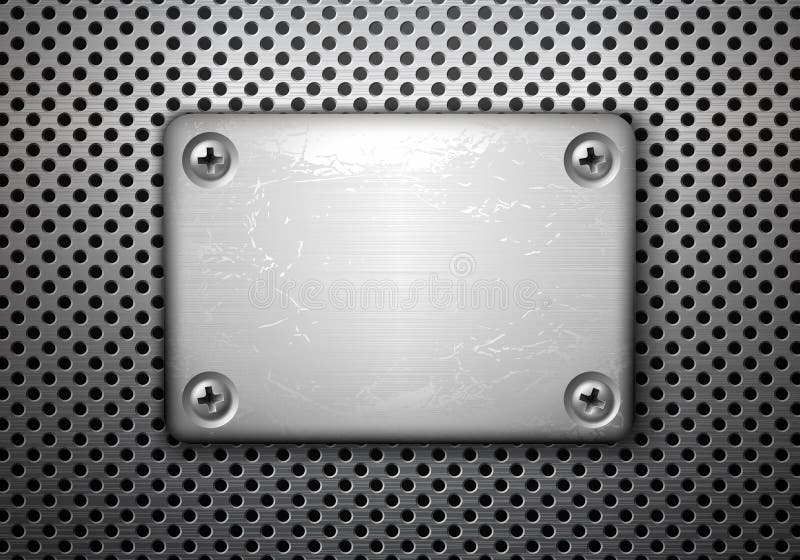Metallplatten Mit Schrauben Vektor Abbildung - Illustration von ...