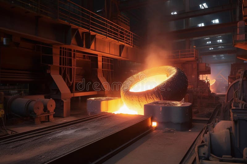 Metallurgical Industry and Metal Production. AI Generated Stock ...