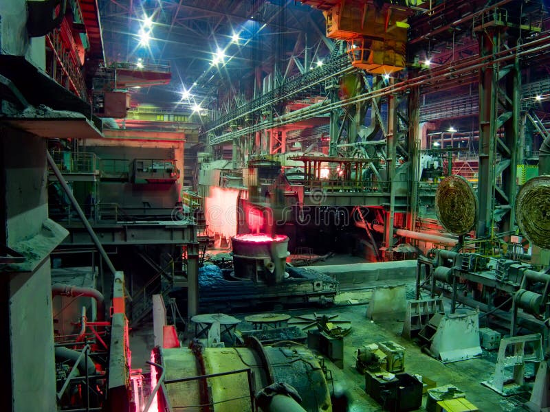 Metallurgical Plant, Industrial Production Process Stock Image - Image ...