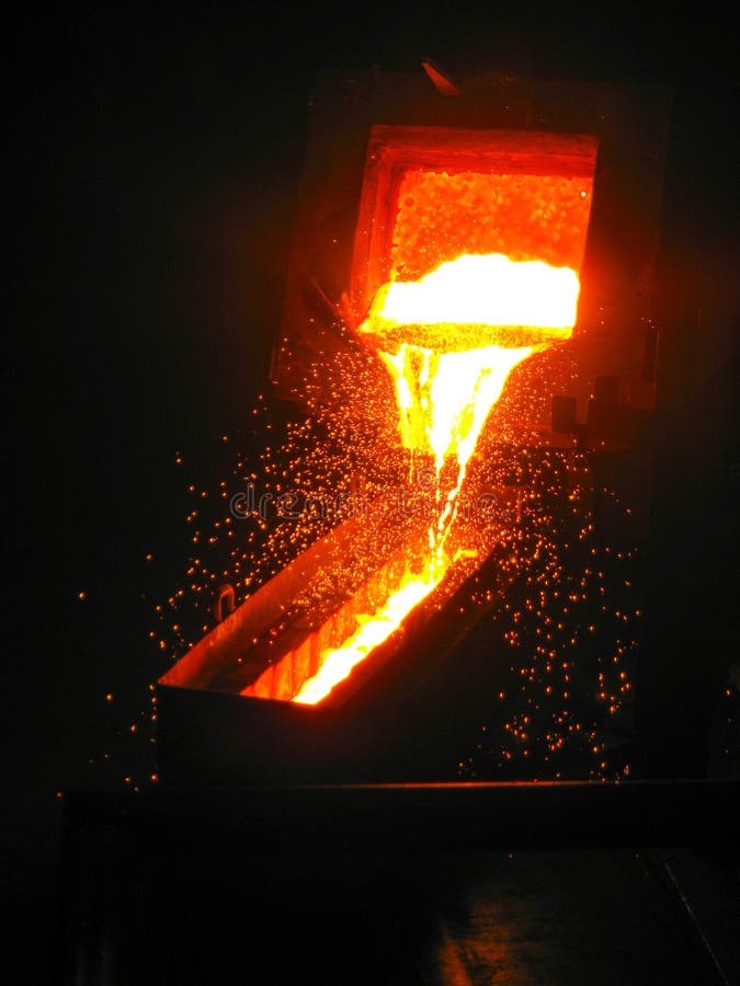 Epic View of Blast Iron Processing (molten Metal Fire Smoke Technology ...