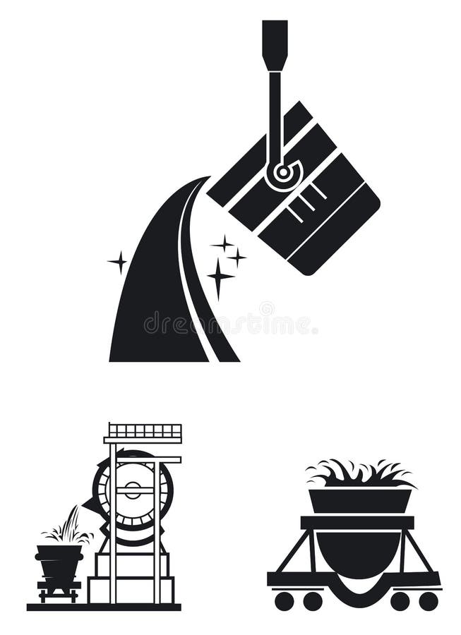 Metallurgy Industry. Vector Set Stock Vector - Illustration of design ...