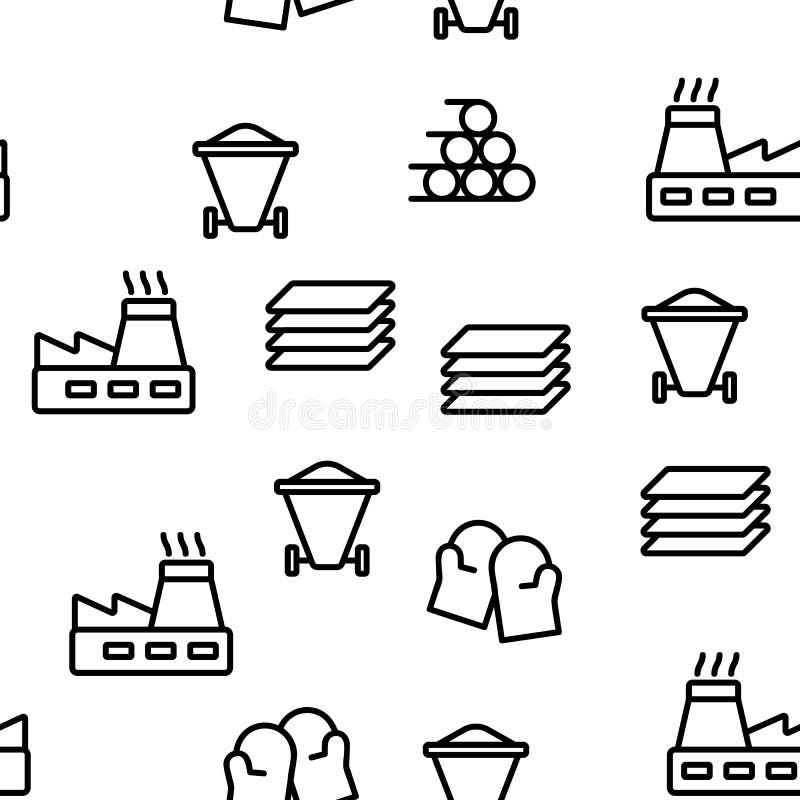 Metallurgy Vector Seamless Pattern Stock Vector - Illustration of ...