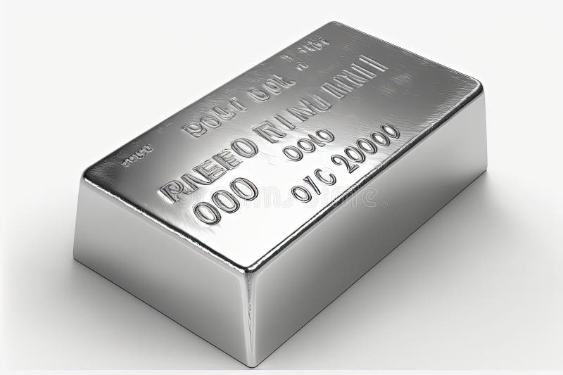 Metals Precious White Isolated Ingot Bar Platinum Stock Illustration ...