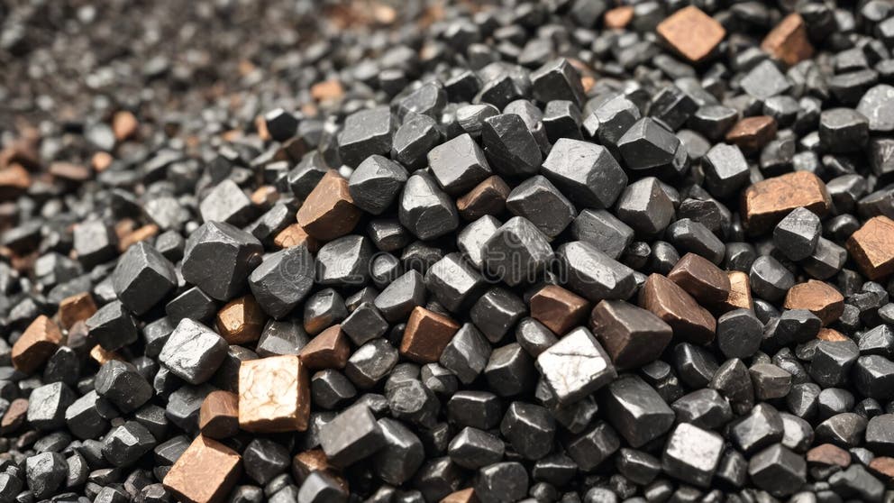 Metals in Red and Grey Hematite Ore Stack in Mining Site Stock ...