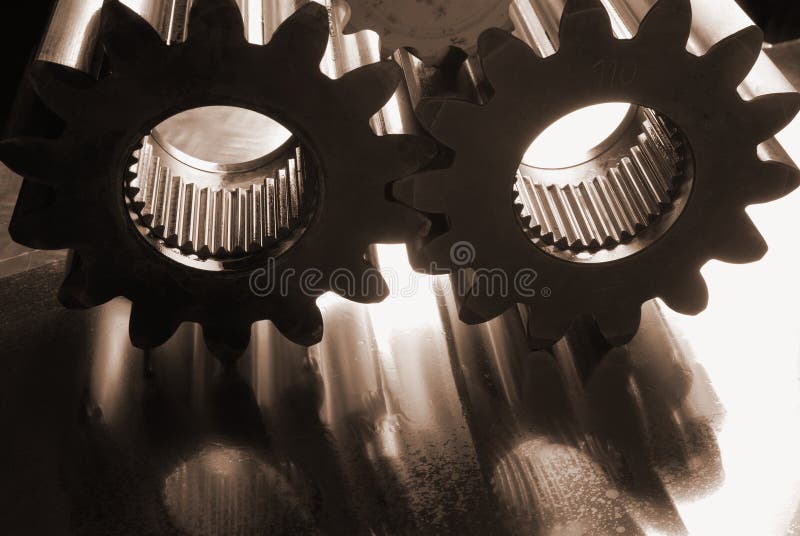 Metals in sepia stock image. Image of cogs, force, industrial - 974061