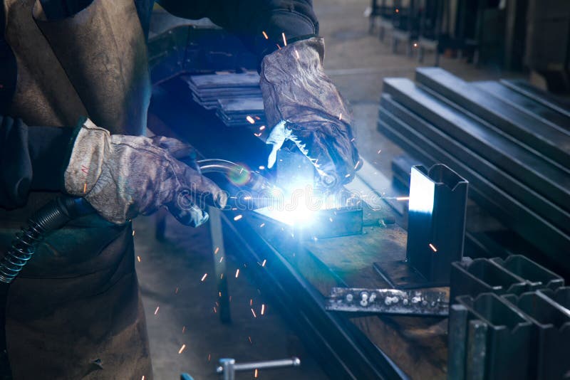 Metalworker in His Workshop Stock Photo - Image of welder, metal: 88975718
