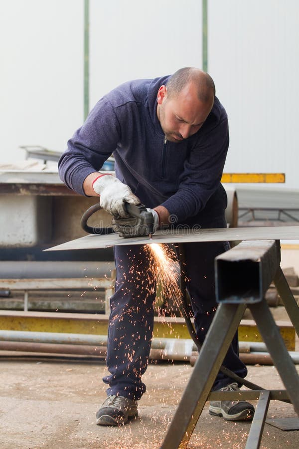 Metalworkers stock photo. Image of factory, construction - 15382384