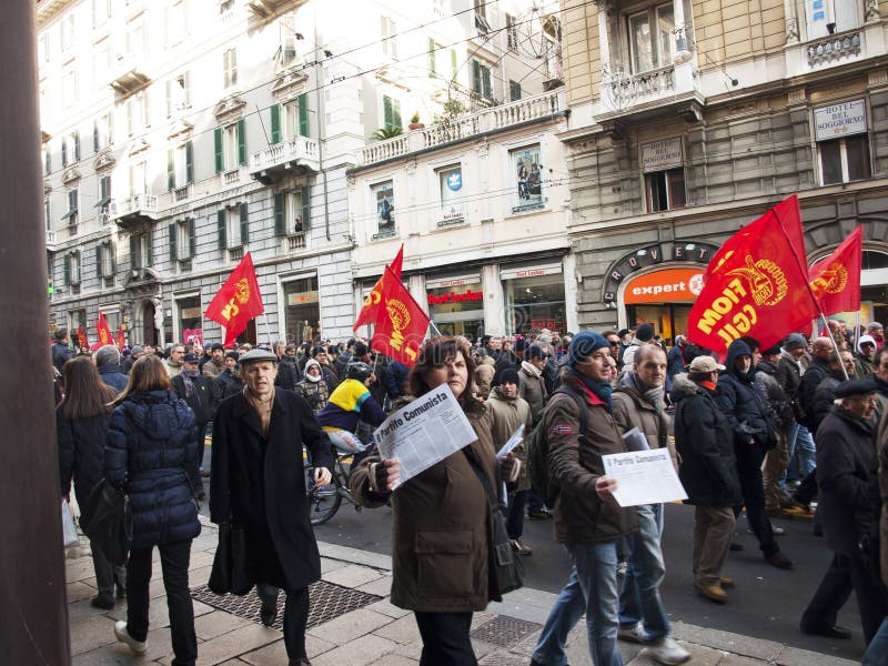 Metalworkers Strike in Genoa Editorial Stock Photo - Image of trade ...