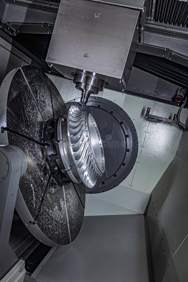 The CNC Milling Machine Hole Cutting the Automotive Parts by Drill ...