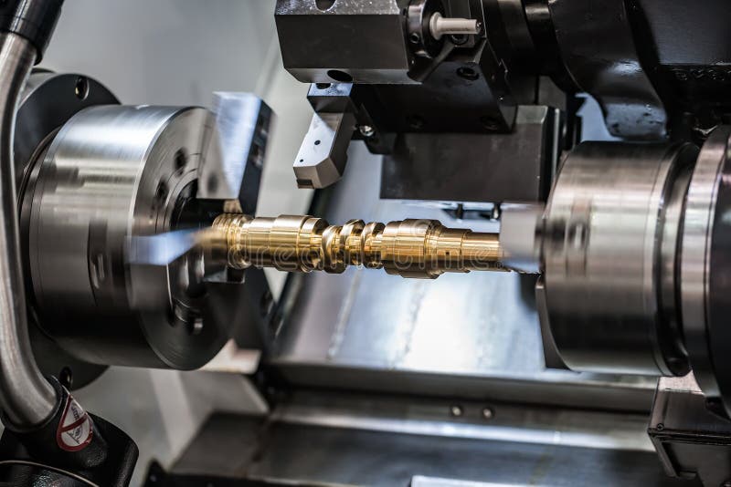 Metalworking CNC Milling Lathe Machine. Stock Image - Image of iron ...