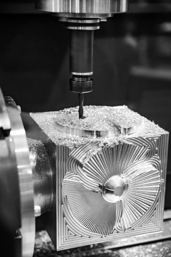 Metalworking CNC Milling Machine. Cutting Metal Modern Processing ...