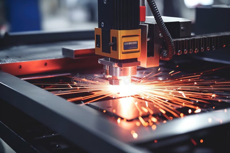 Metalworking CNC Milling Machine. Cutting Metal Modern Processing ...