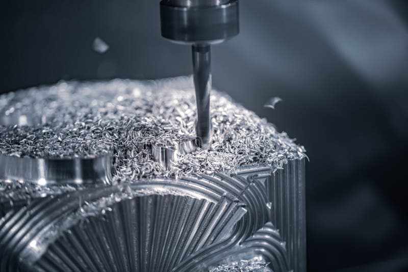 Metalworking CNC Milling Machine. Cutting Metal Modern Processing ...