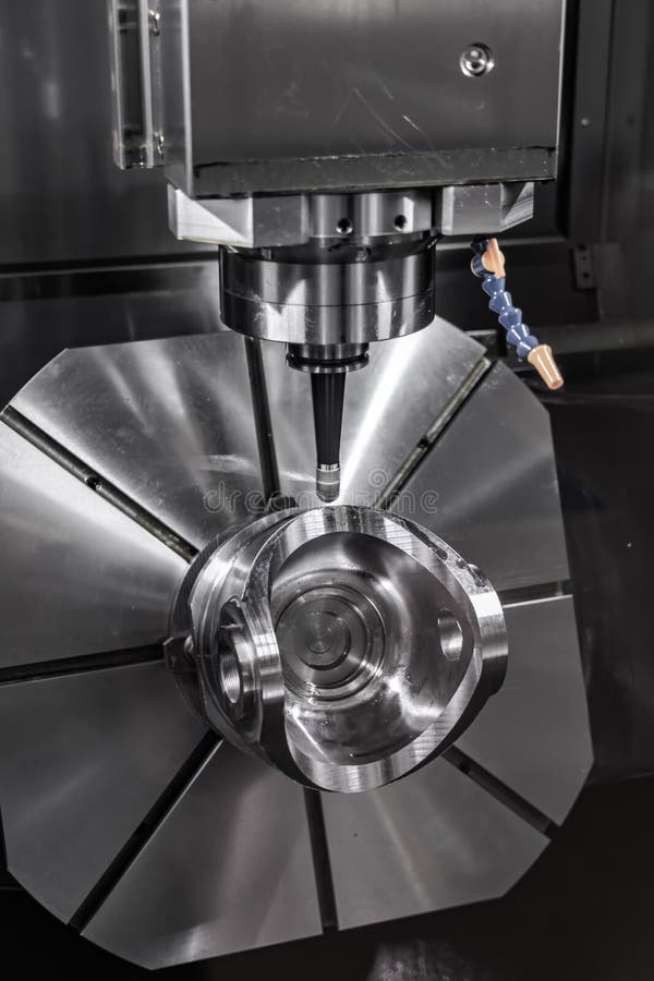 Metalworking CNC Milling Machine. Cutting Metal Modern Processing ...