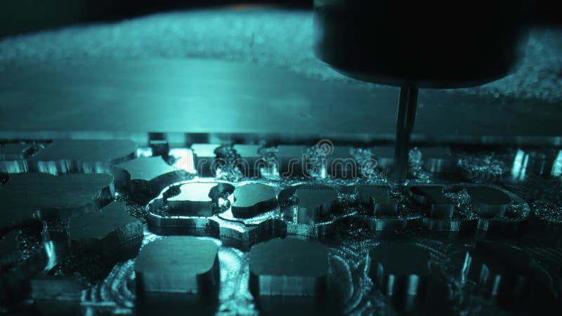 Metalworking Milling Machine. Drilling Steel, Slow Motion. Drilling ...