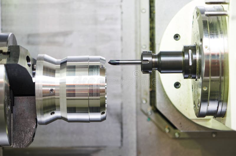 Metalworking Drilling Process Stock Photo - Image of factory, machine ...